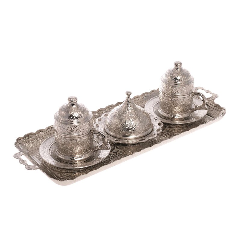 Turkish Ottoman-inspired Coffee Set 40025 Handcrafted Elegance for Two ...