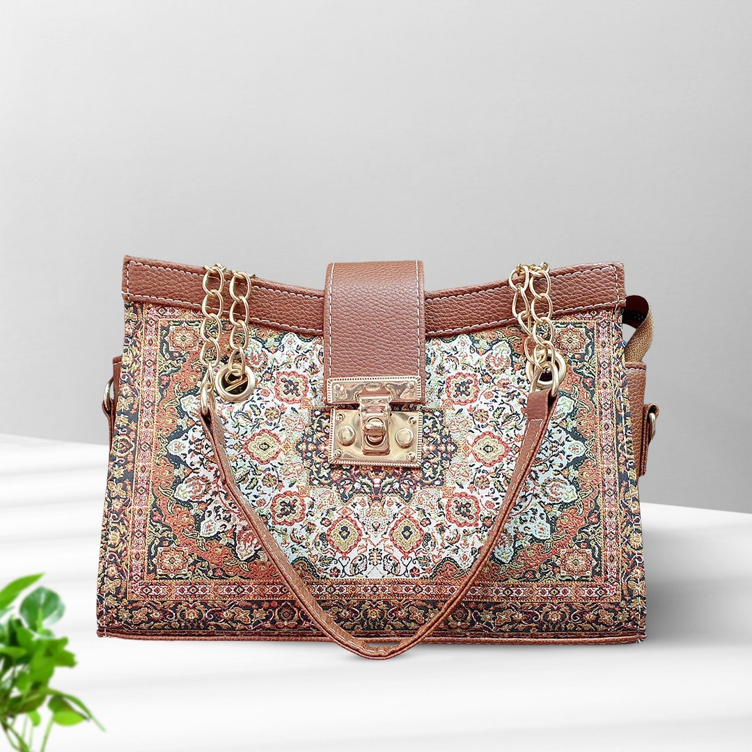 Turkish Handmade Women's Handbag With Exquisite Hand Embroidery 35cm X ...