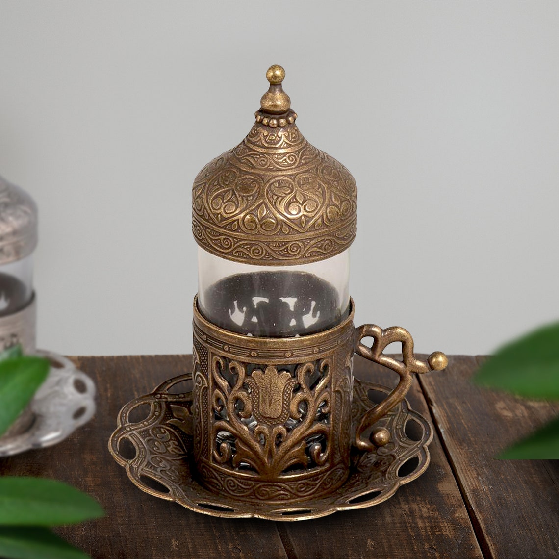 Authentic Turkish Tea Set 72 Handcrafted, Traditional 9-piece ...