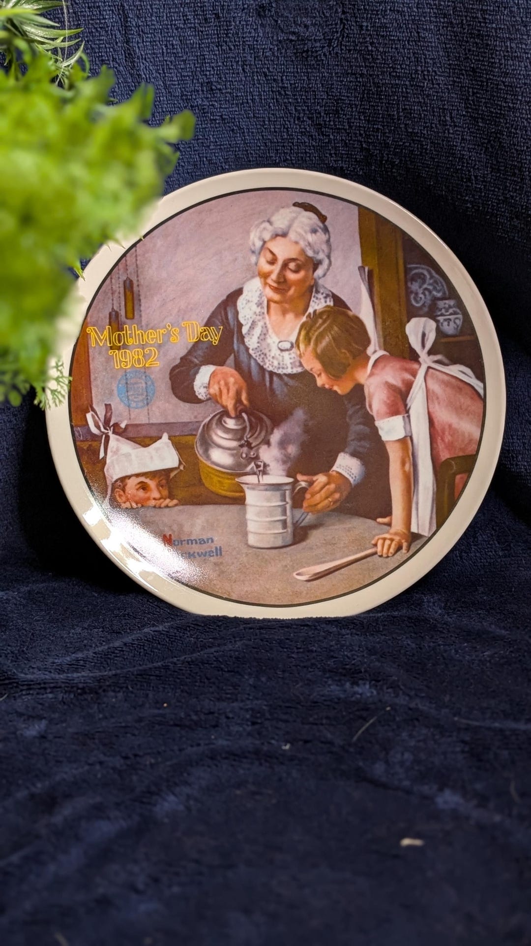 Norman Rockwell "cooking Lesson" Plate | 1982 Mother's Day Knowles ...