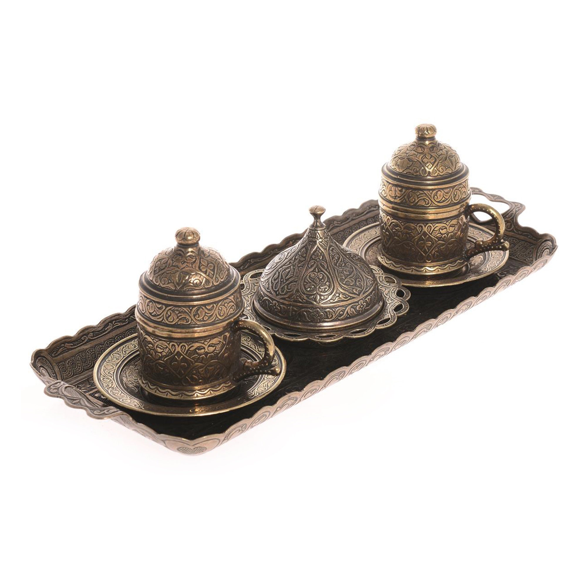 Turkish Ottoman-inspired Coffee Set 40025 Handcrafted Elegance for Two ...