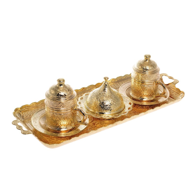 Turkish Ottoman-inspired Coffee Set 40025 Handcrafted Elegance for Two ...