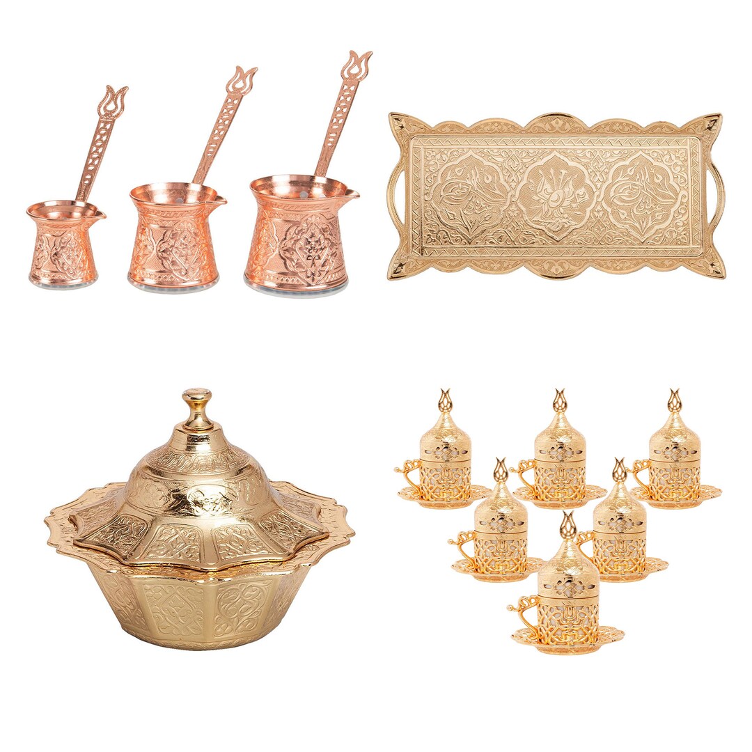 Ottoman Turkish Coffee Set 8 Tray Coffee Pots Sugar - Etsy UK