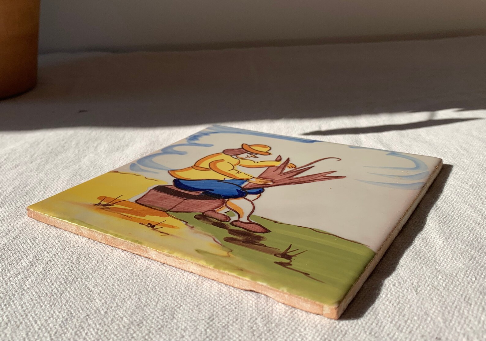 Vintage Handpainted Ceramic Tile Made in Spain Alcora - Etsy