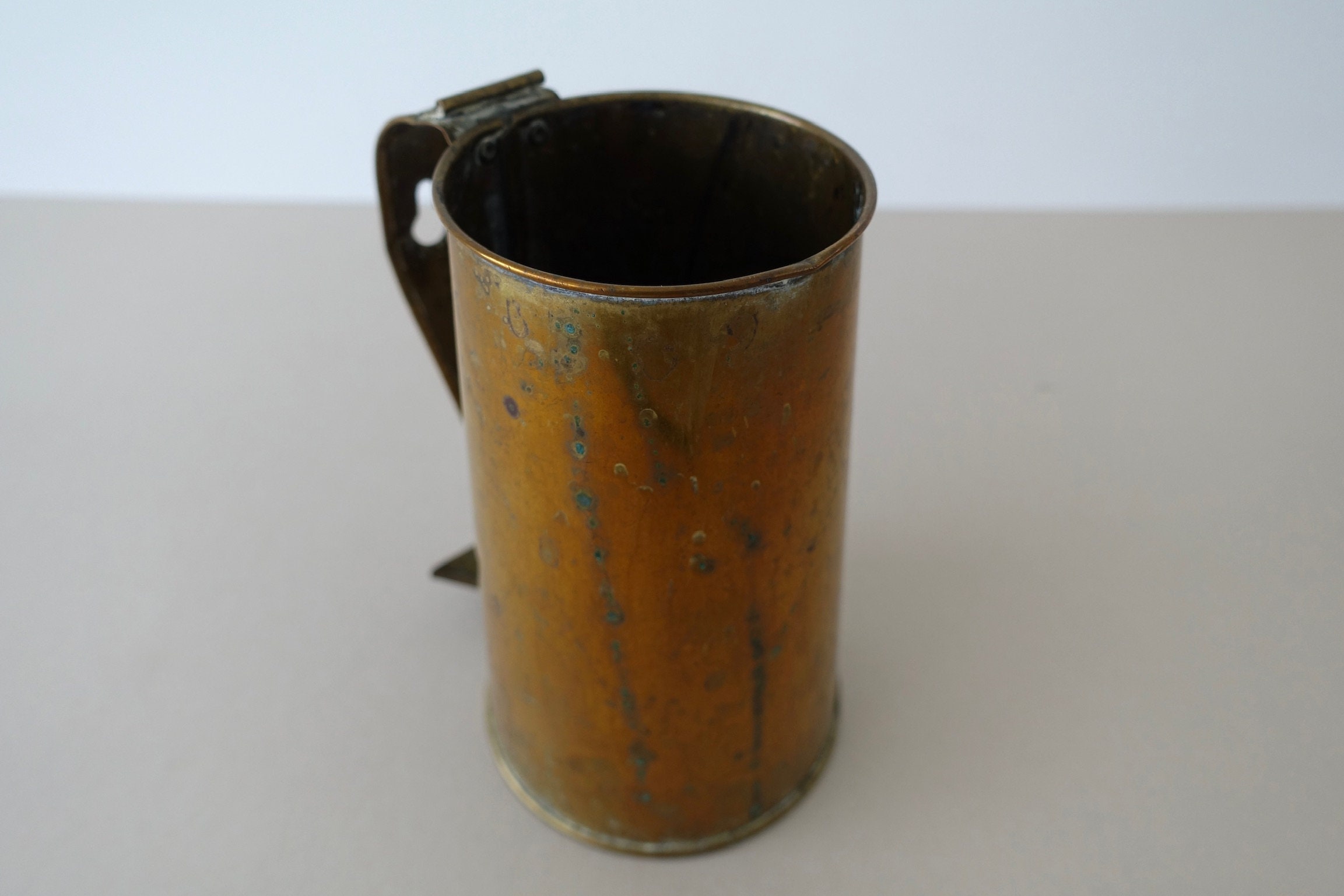 Art Nouveau Rustic Brass Utsensil Pot Brass Hanging Pot Metal Wall ...