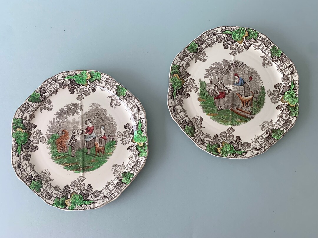 Copeland Spode Byron Sandwich Plates Set of Two | 1930's Tableware ...