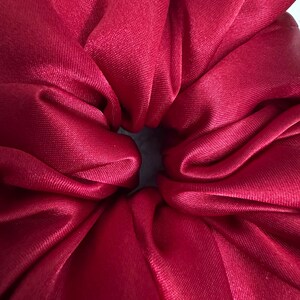 Red Christmas Scrunchie, Red Satin Scrunchie, Holiday Scrunchie, New ...