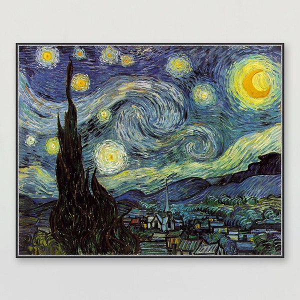 Vincent Van Gogh Starry Night Oil Painting - Etsy