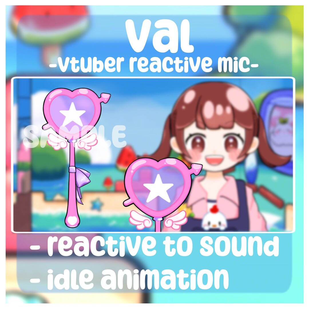 Val Vtuber Live2d Reactive Microphone for Vtube Studio, OBS, Youtube ...