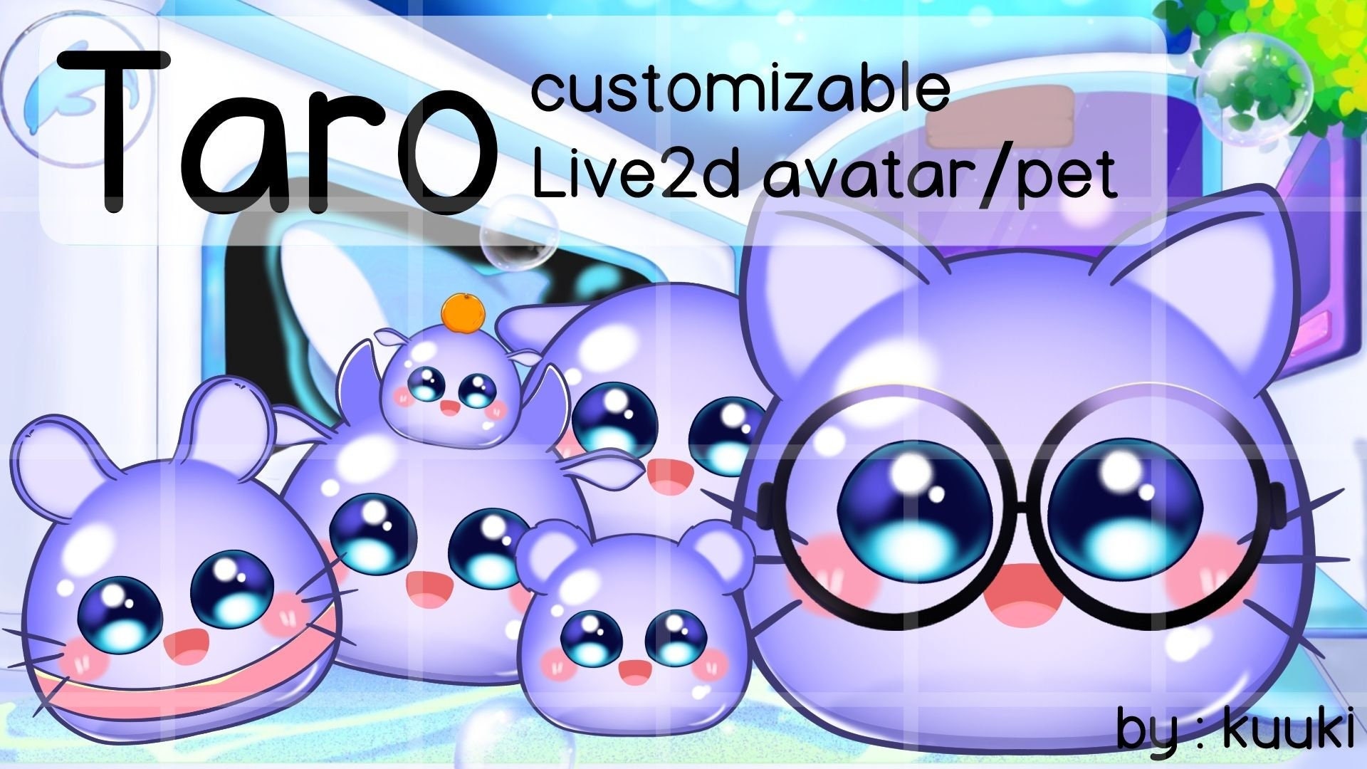 Taro Customizable Live2d Slime Vtuber Model/ Avatar/ Pet for - Etsy