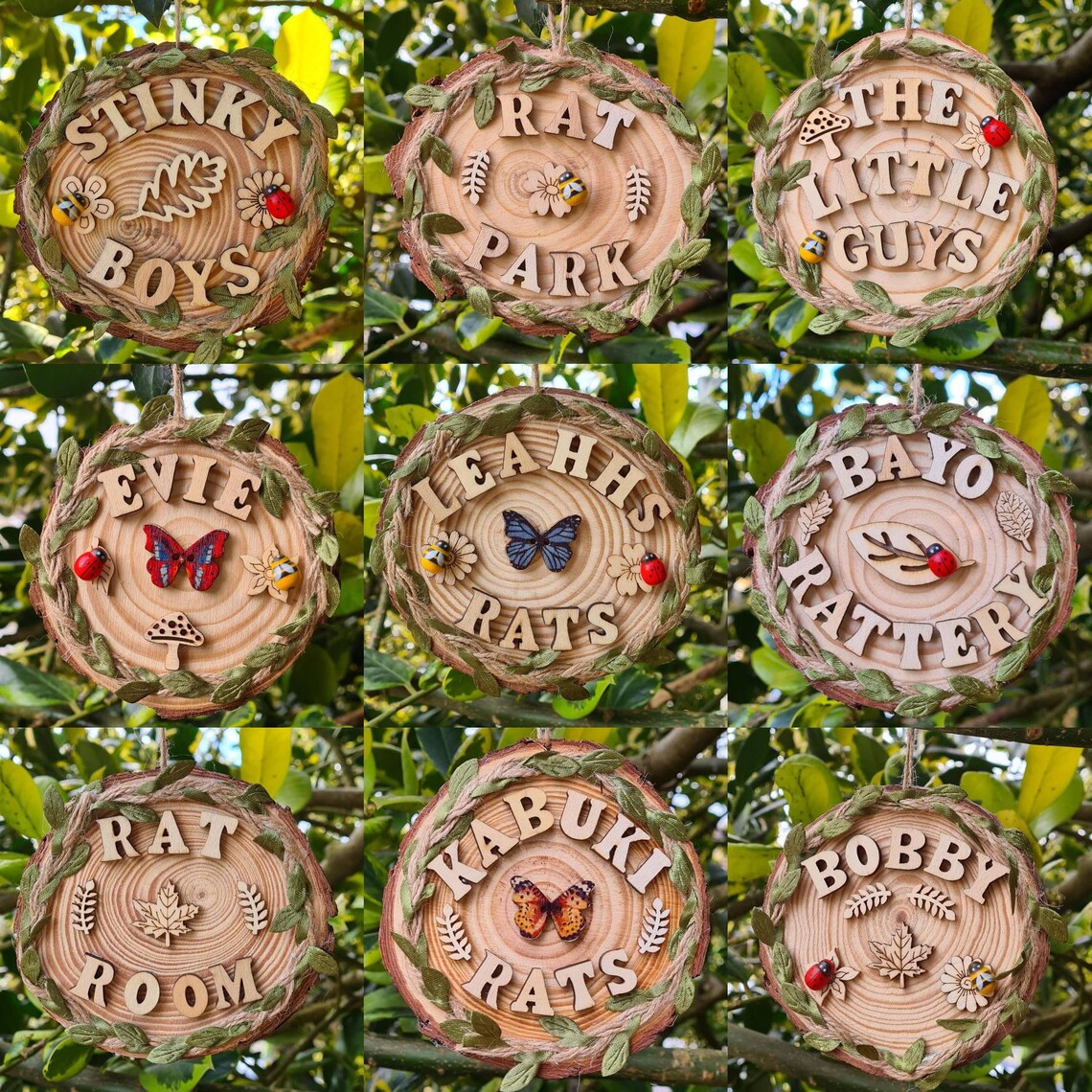 Natural Themed Cage Name Plaque/sign - Hamster, Mouse, Rat, Rattery - Etsy