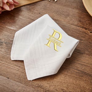 Personalized Handkerchief by You, With Your Choice of Font, Thread ...