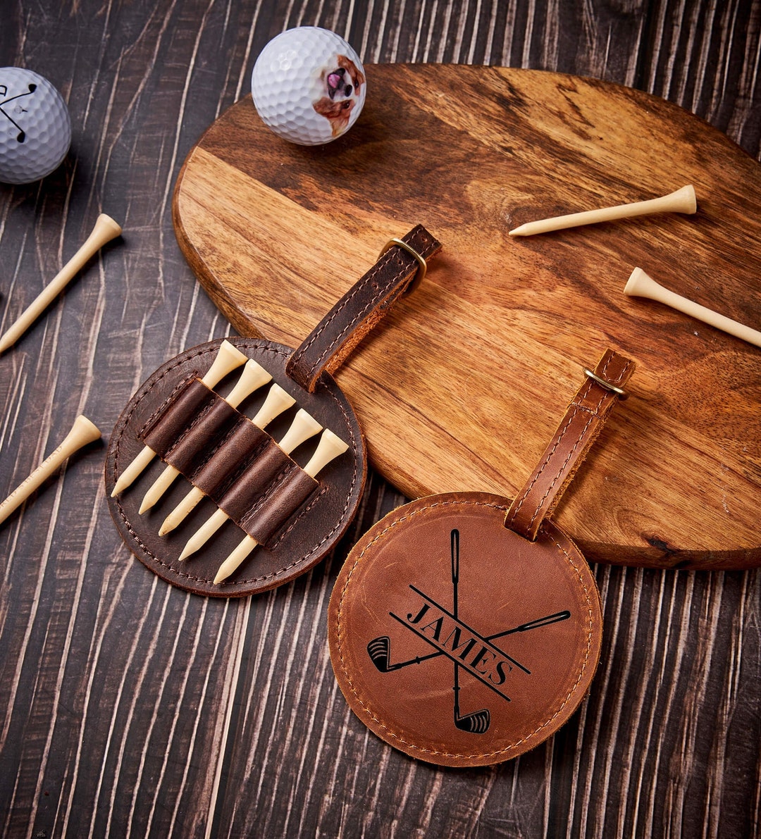 Personalized Leather Golf Tag Groomsmen Gift Leather Golf Bag Tag and ...