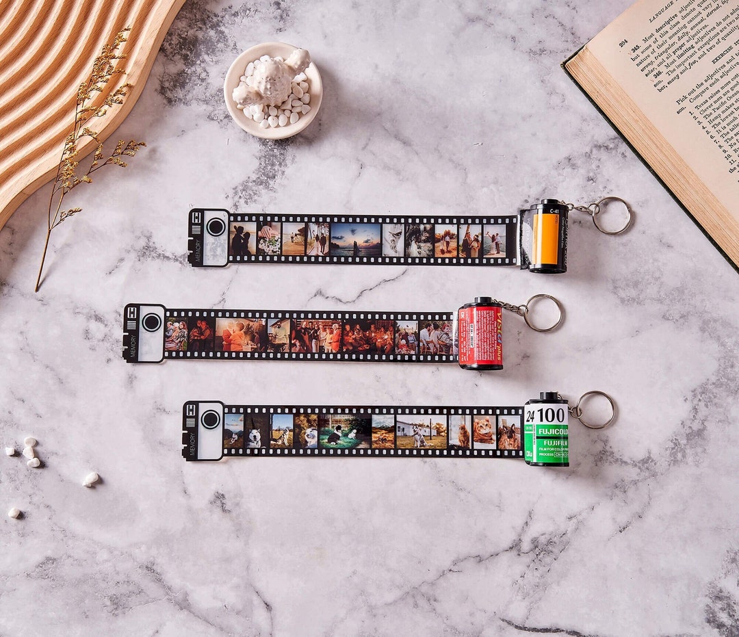 5-15 Personalized Photos Film Roll Keychain, Memory Film Keychain ...
