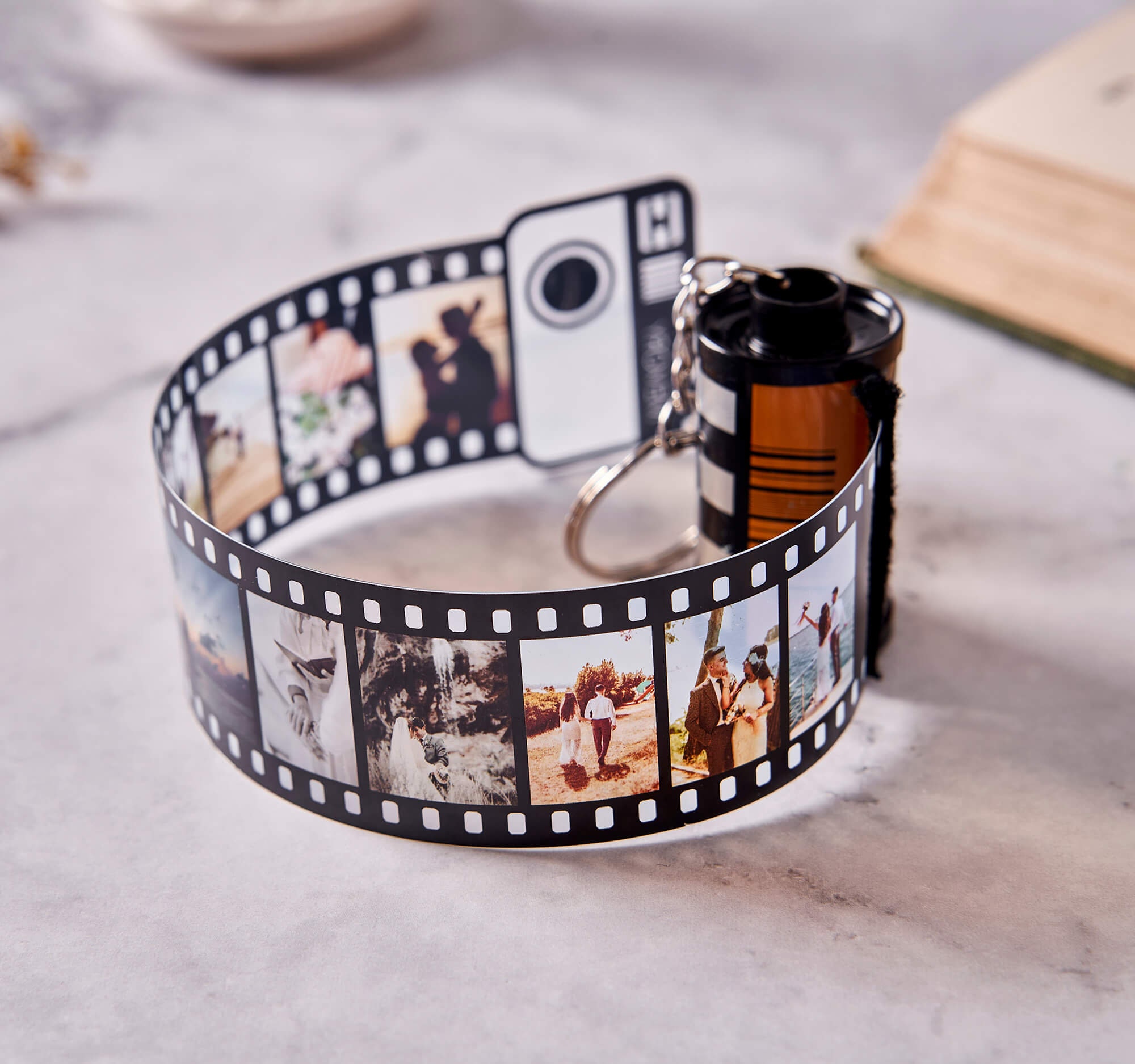Memory Film Keychain 5-15 Photos, Personalized Camera Photos Roll ...