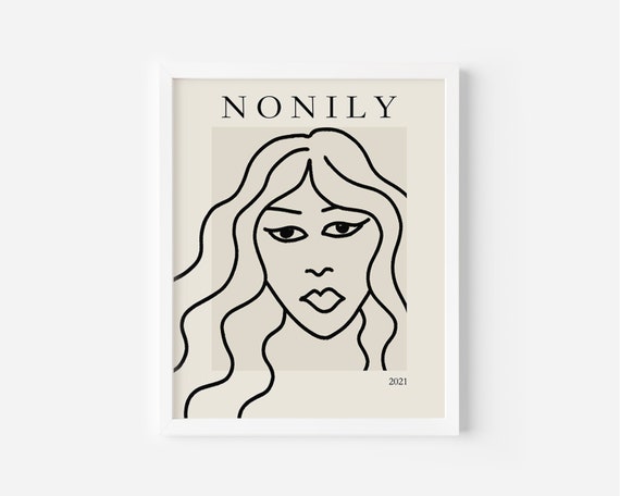 Amelia Art Print Line Art Wall Decor Digital Download - Etsy