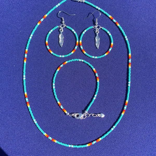 Beaded Jewelry Set - Etsy