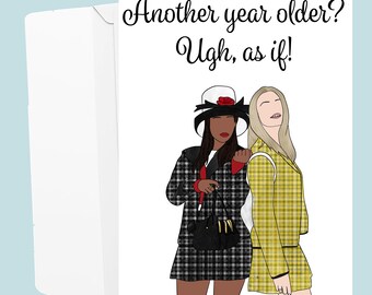 Clueless Birthday Card | Etsy