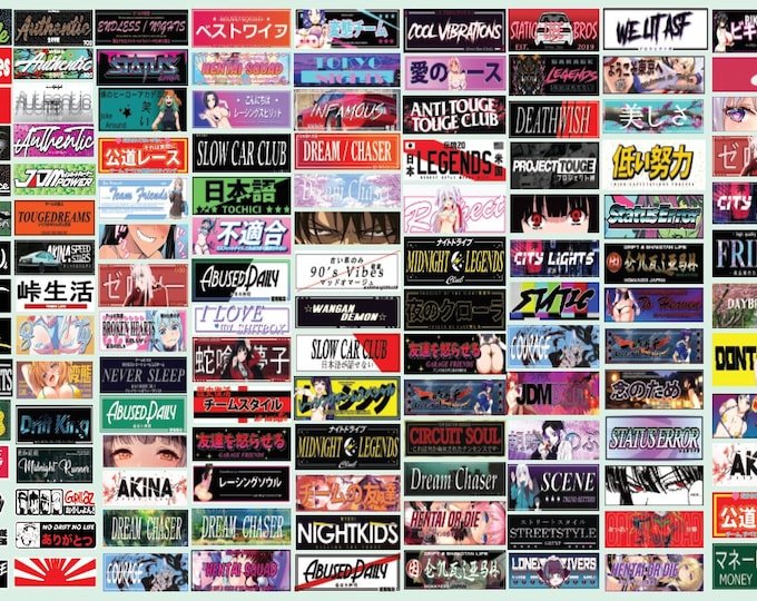Jdm 63 Car Sticker Decal Pack Car Window Stickers for Jdm - Etsy