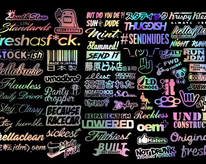 Jdm 26 Random Car Sticker Decal Pack Car Window Stickers for Jdm ...