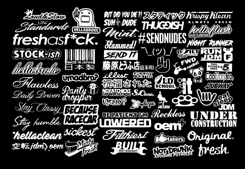 Jdm 26 Random Car Sticker Decal Pack Car Window Stickers for - Etsy UK