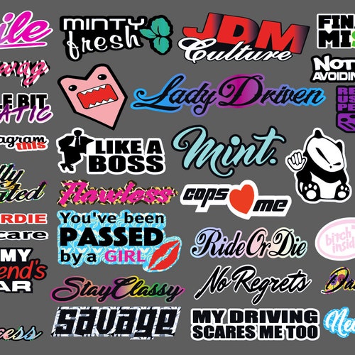 Jdm 31 Car Sticker Decal Pack Car Window Stickers for Jdm - Etsy