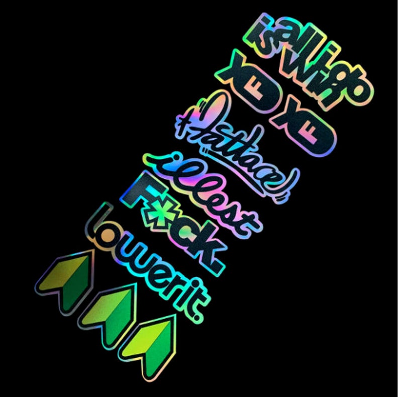 Jdm 24 Car Sticker Decal Pack Car Window Stickers for Jdm | Etsy