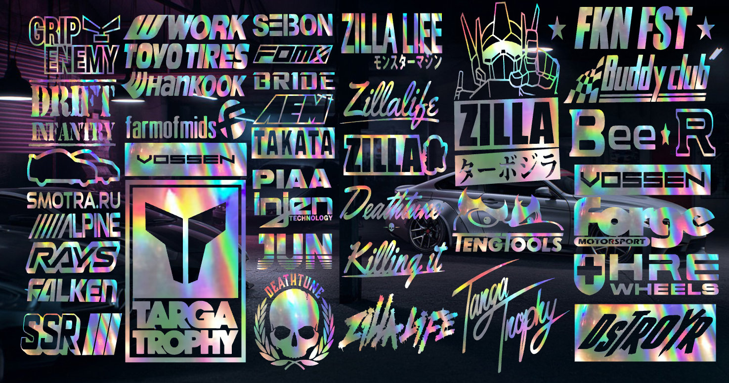 39 Automotive Sponsor Decals JDM Car Racing Drift Sticker (tgish+sh) - Etsy