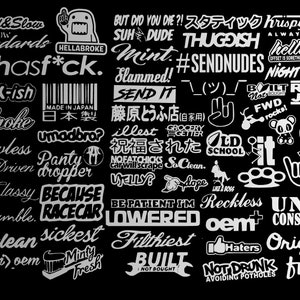Jdm 26 Random Car Sticker Decal Pack Car Window Stickers for Jdm ...
