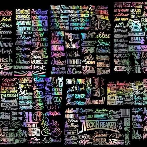 Jdm 26 Random Car Sticker Decal Pack Car Window Stickers for - Etsy