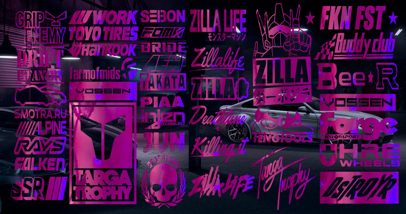 39 Automotive Sponsor Decals JDM Car Racing Drift Sticker (tgish+sh) - Etsy