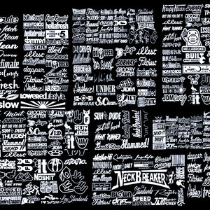 Jdm 63 Car Sticker Decal Pack Car Window Stickers for Jdm Slammed Race ...