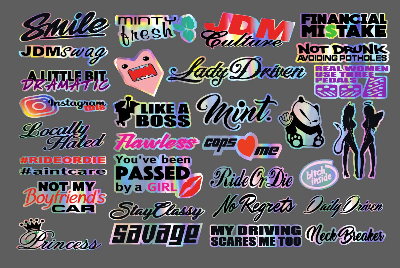 Jdm 31 Car Sticker Decal Pack Car Window Stickers for Jdm | Etsy