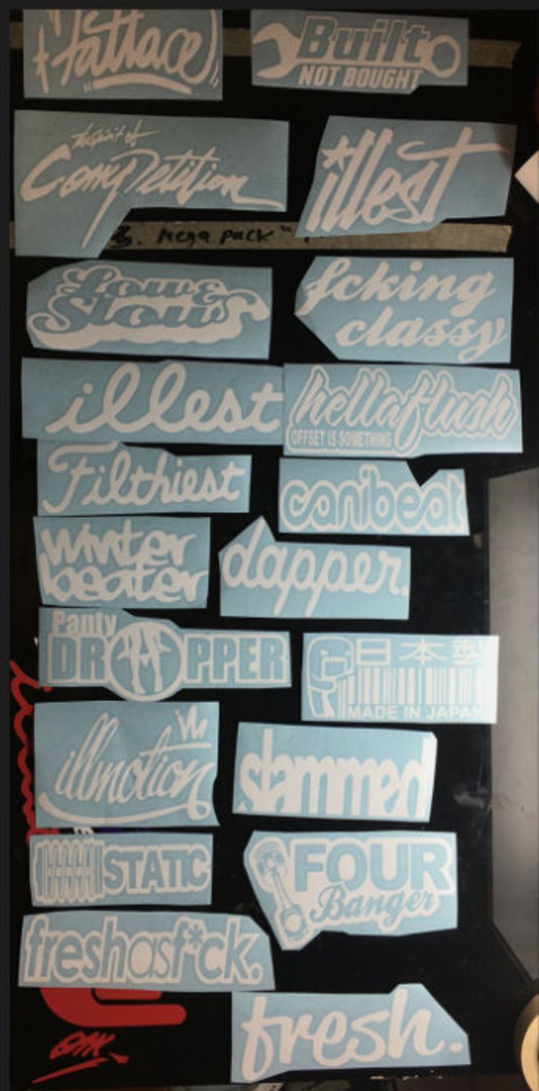 Jdm 20 Random Car Sticker Decal Pack Car Window Stickers for Jdm ...