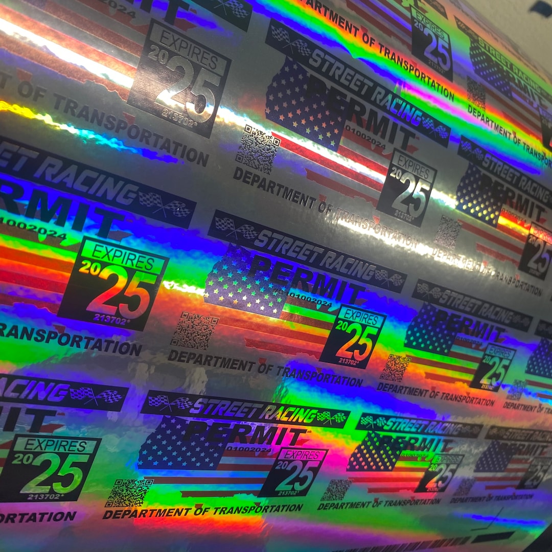 Street Racing Permit Sticker Decal | Weatherproof | | Racing Decal ...