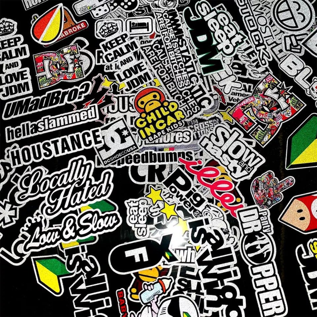 Jdm 63 Car Sticker Decal Pack Car Window Stickers for Jdm Slammed Race ...
