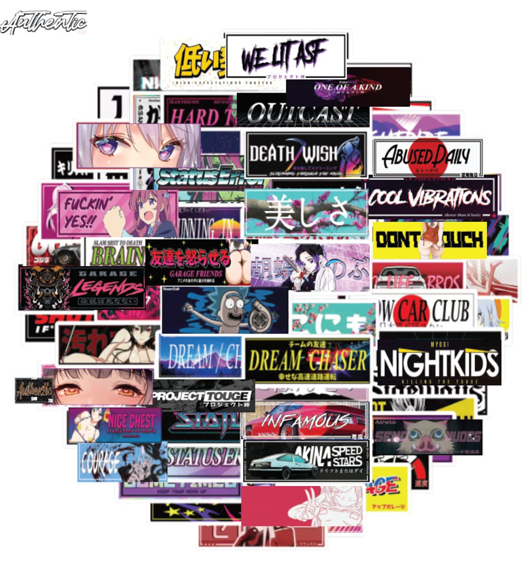 Jdm 100 Random Car Sticker Decal Pack Car Window Stickers for Jdm ...