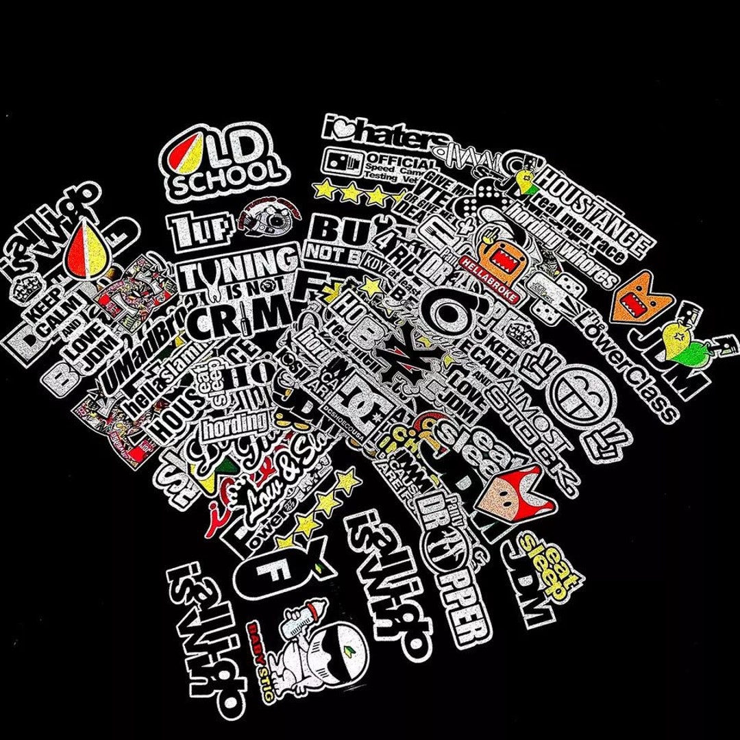 Jdm 63 Car Sticker Decal Pack Car Window Stickers for Jdm Slammed Race ...
