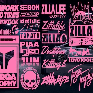 39 Automotive Sponsor Decals JDM Car Racing Drift Sticker (tgish+sh) - Etsy