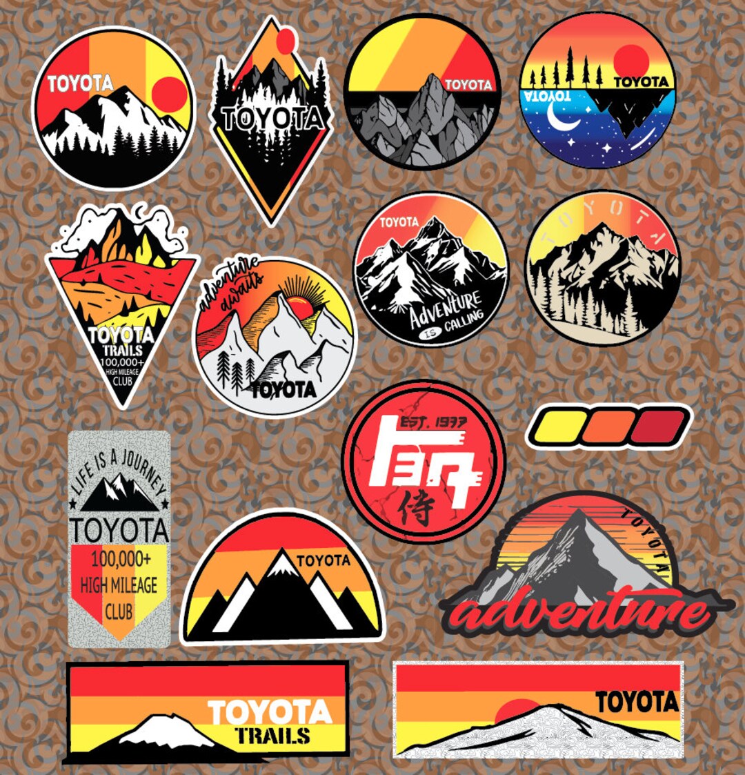 Toyota Racing Development TRD Tacoma Tundra 15 Vinyl Stickers 4WD TRD ...