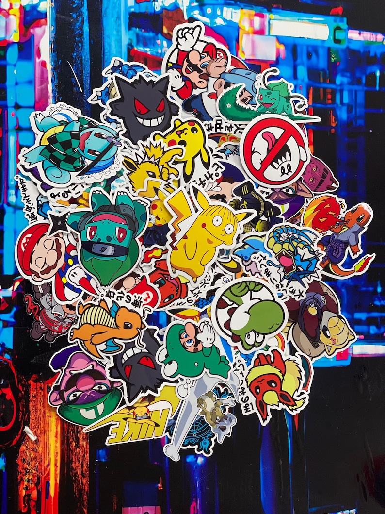 ANIM3 50 Random Car Sticker Decal Pack Car Window Stickers for - Etsy