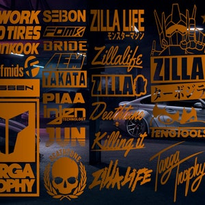 39 Automotive Sponsor Decals JDM Car Racing Drift Sticker (tgish+sh) - Etsy