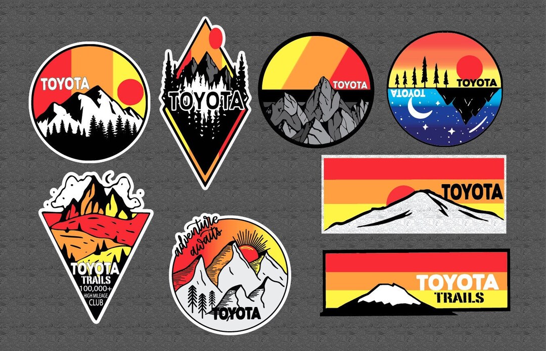 Toyota Racing Development TRD Tacoma Tundra 8 Vinyl Stickers 4WD TRD ...