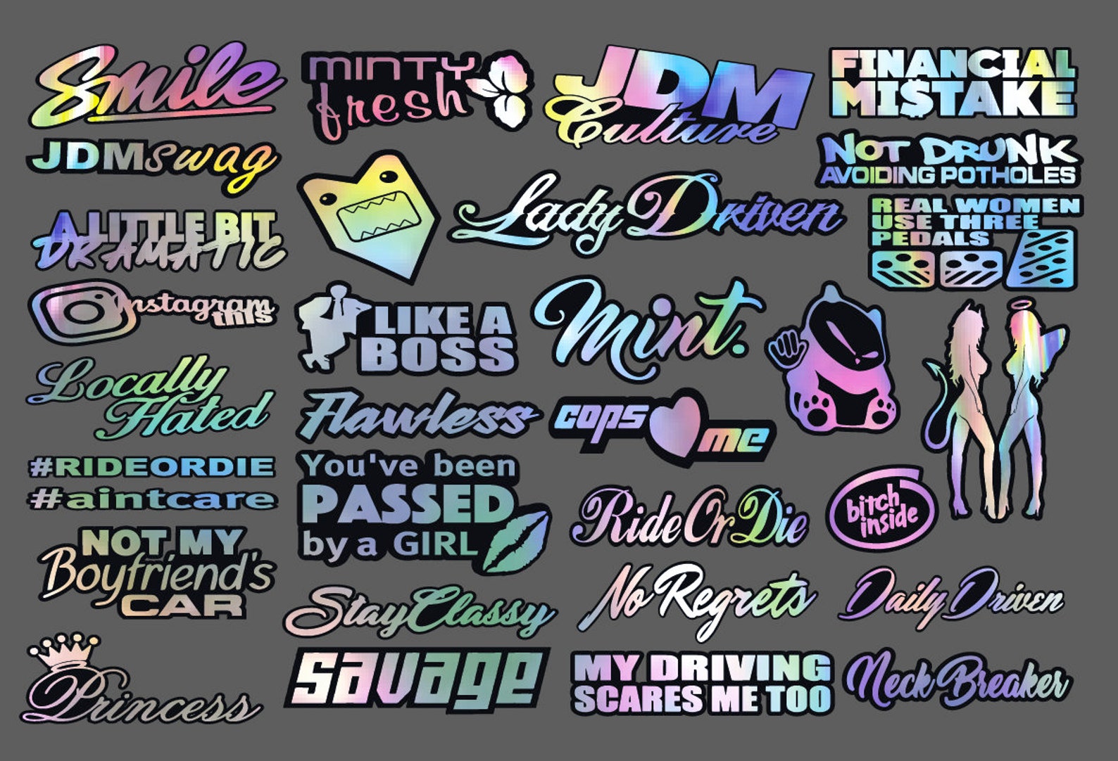 Jdm 31 Car Sticker Decal Pack Car Window Stickers for Jdm | Etsy