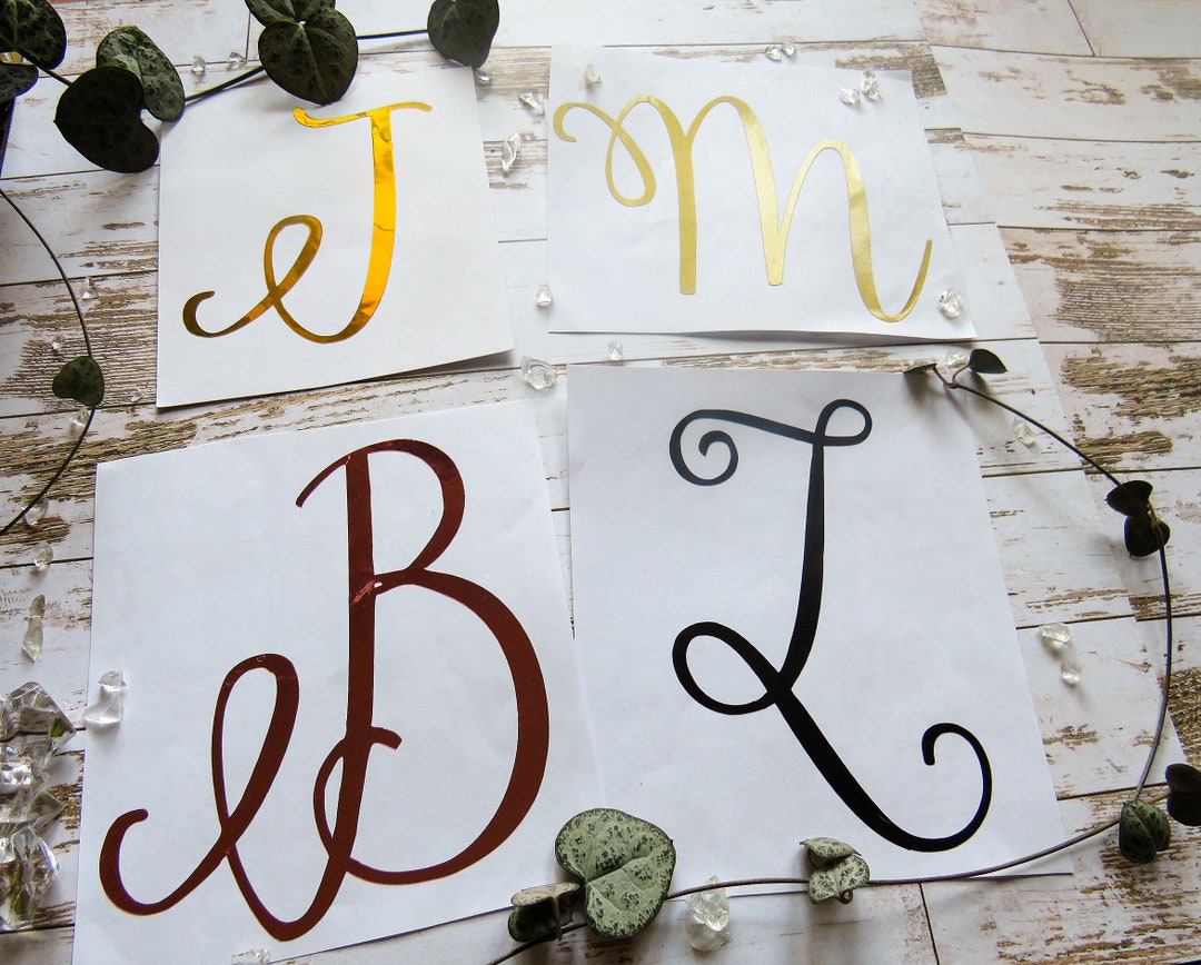 Custom Letter Sticker | Personalised Monogram Sticker | Letter Vinyl ...