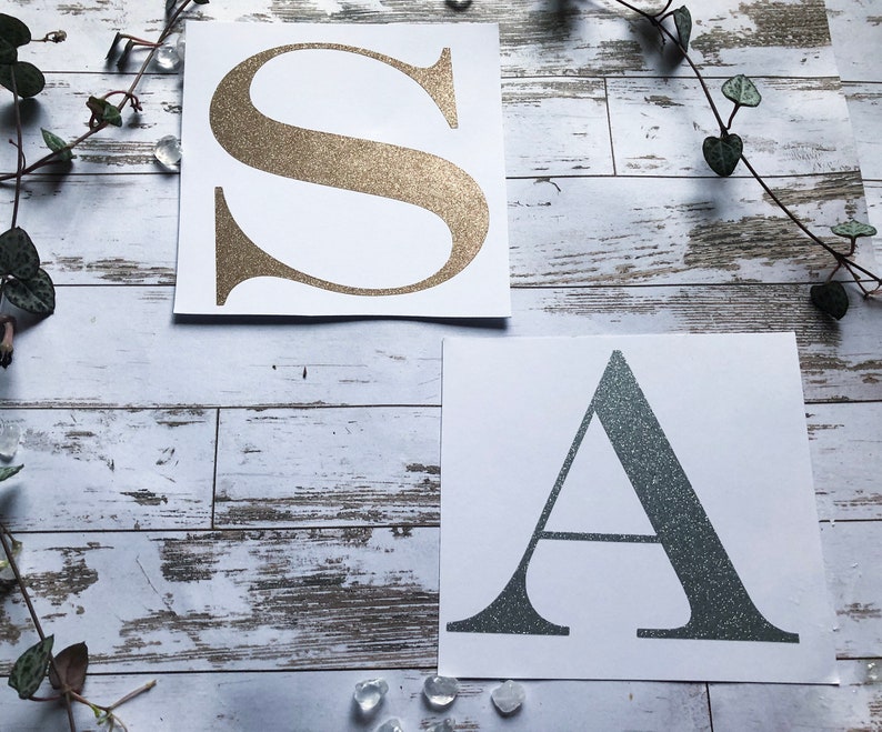 Letter Sticker | Initial Stickers | Vinyl Letters | Minimalist Sticker ...