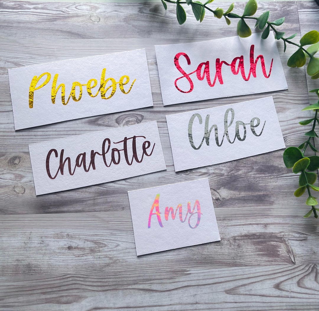 Custom Vinyl Name Stickers: Waterproof Calligraphy Decals - Etsy