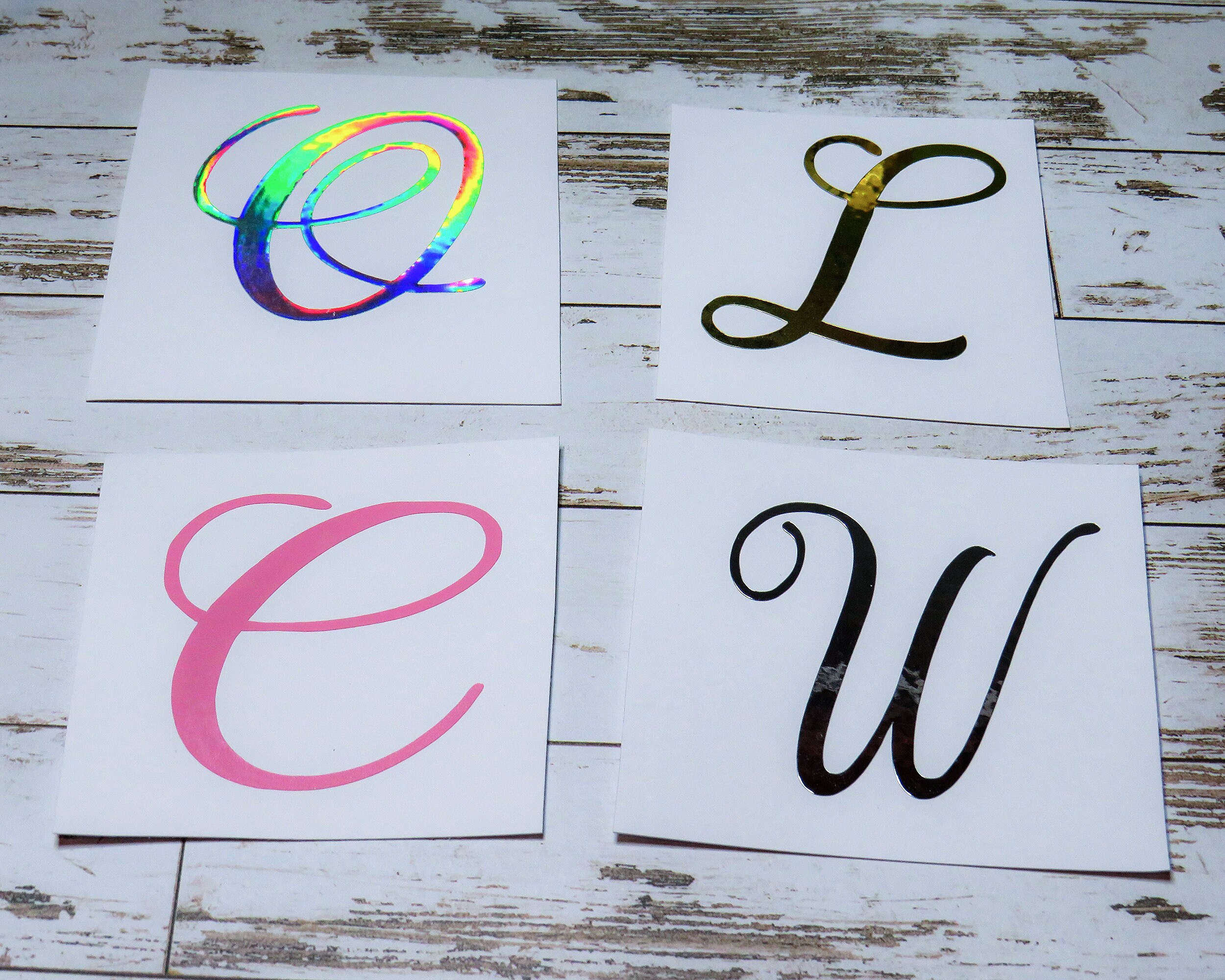 INITIAL LETTER STICKERS / Custom Vinyl Decal / Laptop Sticker | Etsy