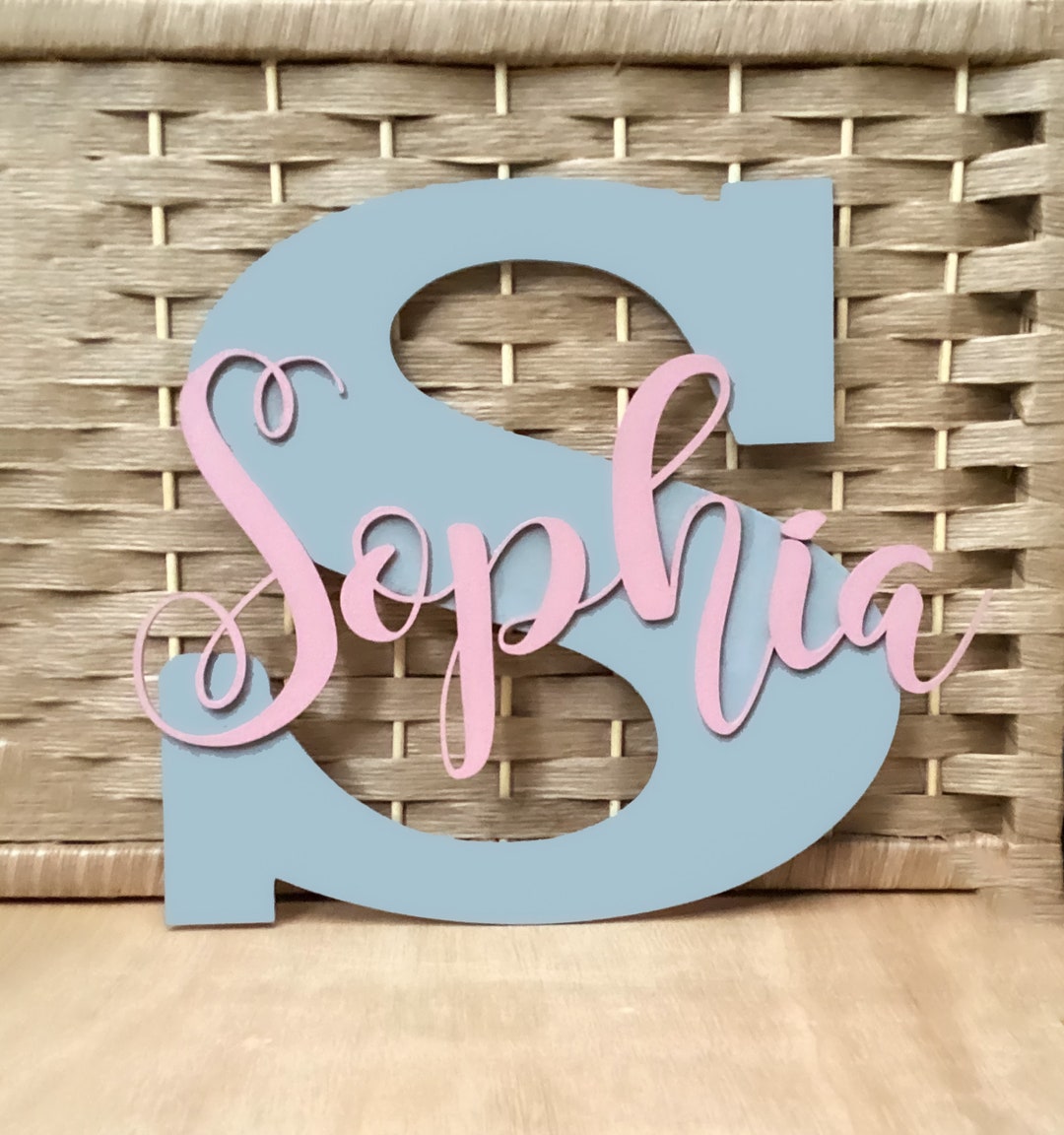 Monogram Name Sign Custom Letter Name Sign Initial Name Sign ...