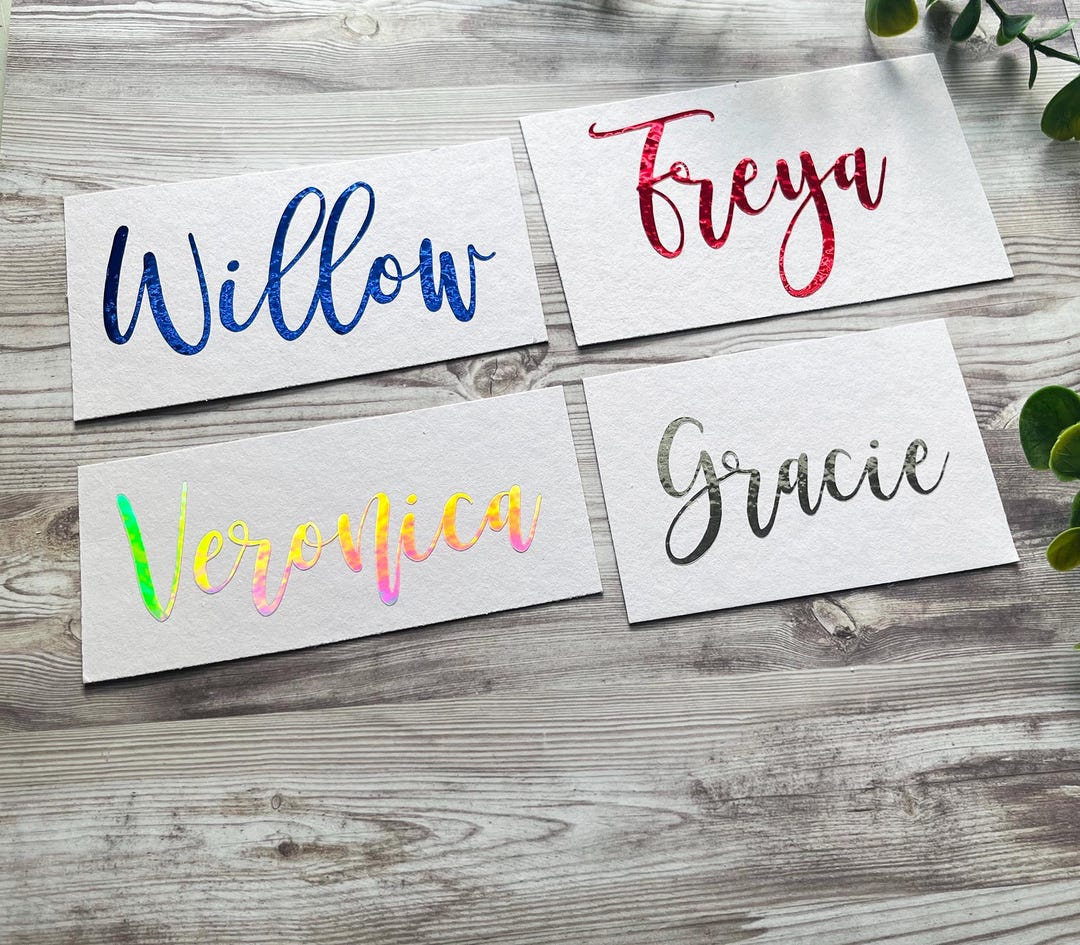 Personalized Calligraphy Vinyl Name Stickers - Custom Wedding Decals ...
